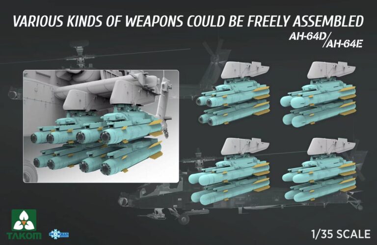 Takom 35th Scale Apache Weapons CAD drawings – Hobbyzero