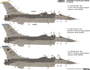 Kinetic 1:48 F-16D USAF Block 30/40/50 – Hobbyzero