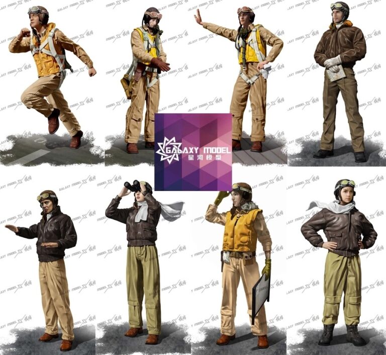 Galaxy Models 48th scale WWII II U.S. Navy Pilot Figures on deck ...