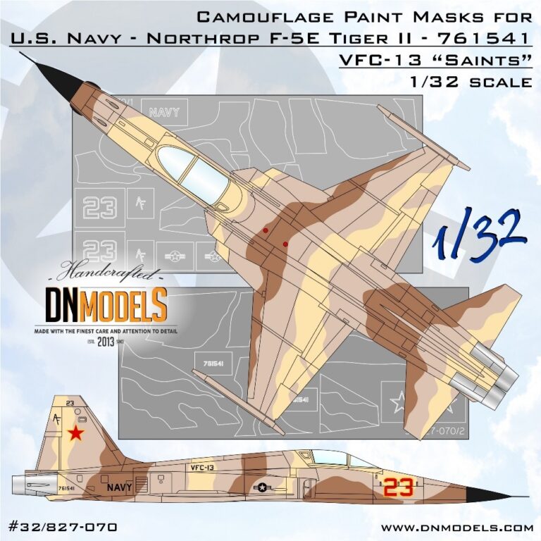 DN Models F-5E US NAVY Aggressor Camouflage Paint Masks – Hobbyzero