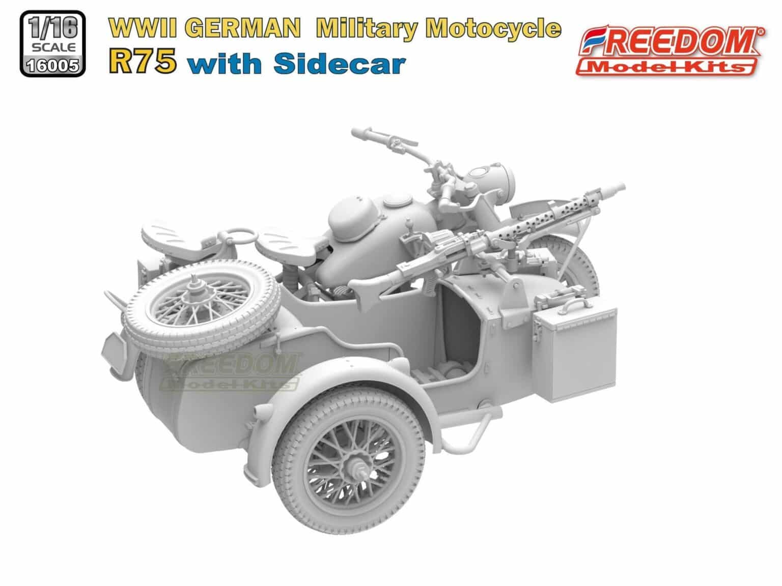Freedom Model German R75 motorcycle /W Side Car – Hobbyzero