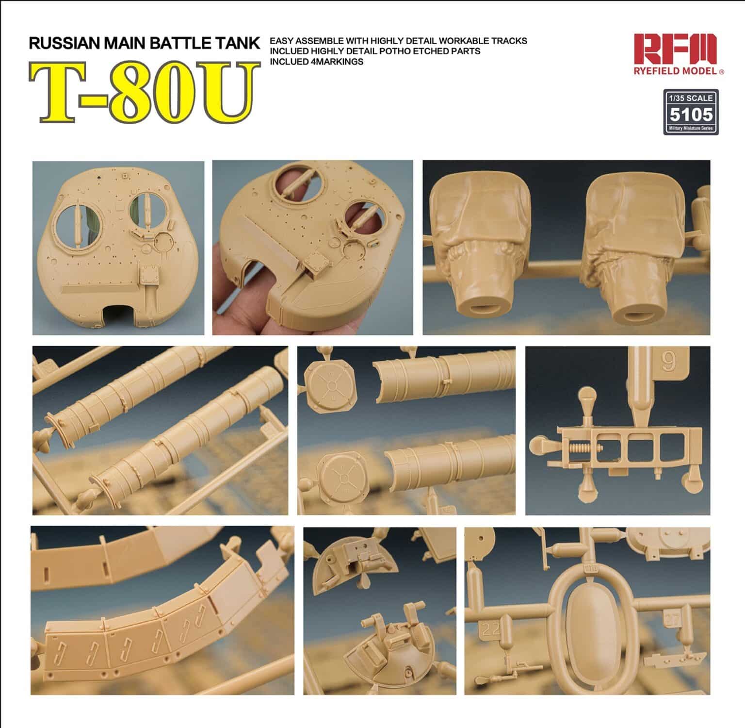 New 1/35 T-80U from Rye Field Model – Hobbyzero