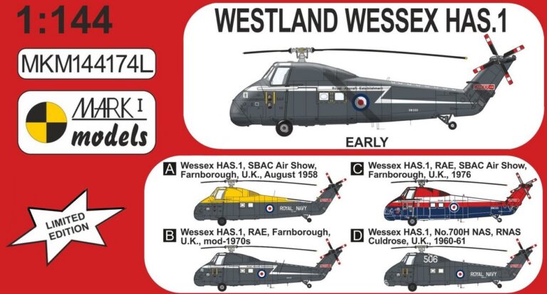 Mark 1 Models Wessex HAS.1 ‘Early’ Released – Hobbyzero