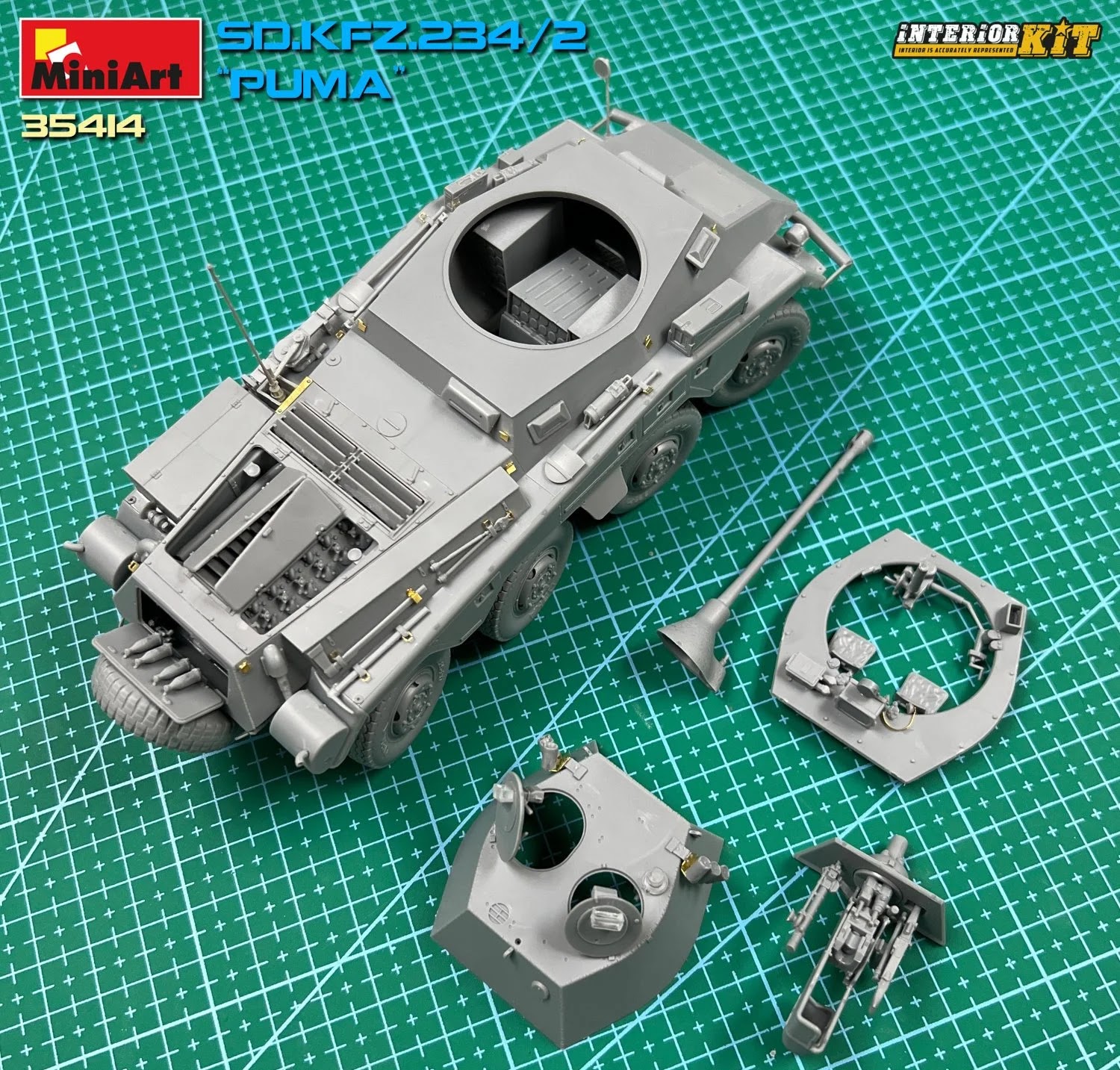 35th scale Sd.Kfz. MiniArt's 234/2 Schwerer Panzerspahwagen interior ...