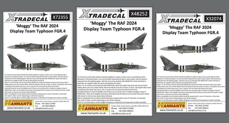Decals : RAF Display Typhoon 'Moggy – Hobbyzero
