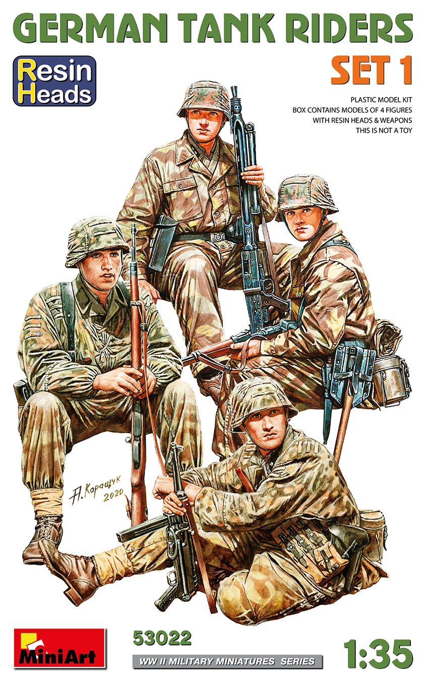 MiniArt 35th scale German Tank Riders now with improved resin heads ...