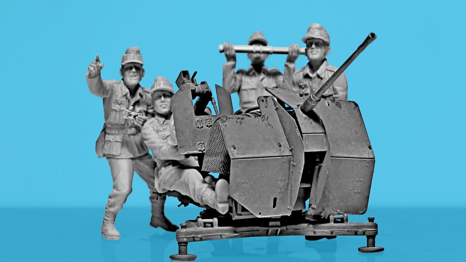 In Process! The Flak 38 German AA Gun from WWII with the Crew – Hobbyzero