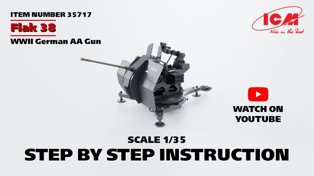 NEW VIDEO! Flak 38 German WWII AA gun. Instructions for building the ...
