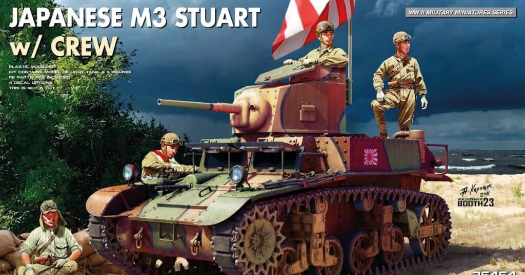 MiniArts Japanese M3 Stuart in 35th scale with crew – Hobbyzero
