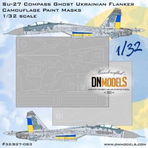 DN Models Releases 1/32 Paint Mask Set Ukrainian Su-27 "Compass Ghost" Camouflage – Hobbyzero